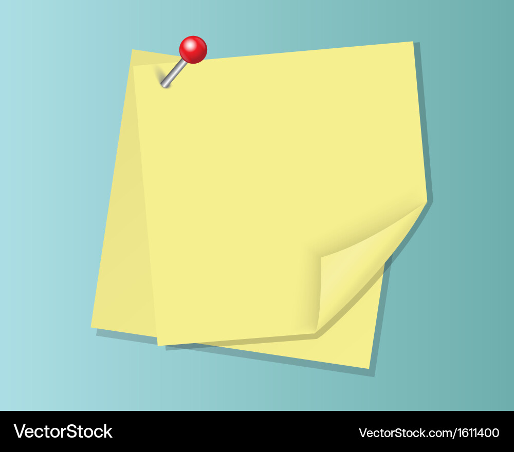 Paper sheets on a nail stationery Royalty Free Vector Image
