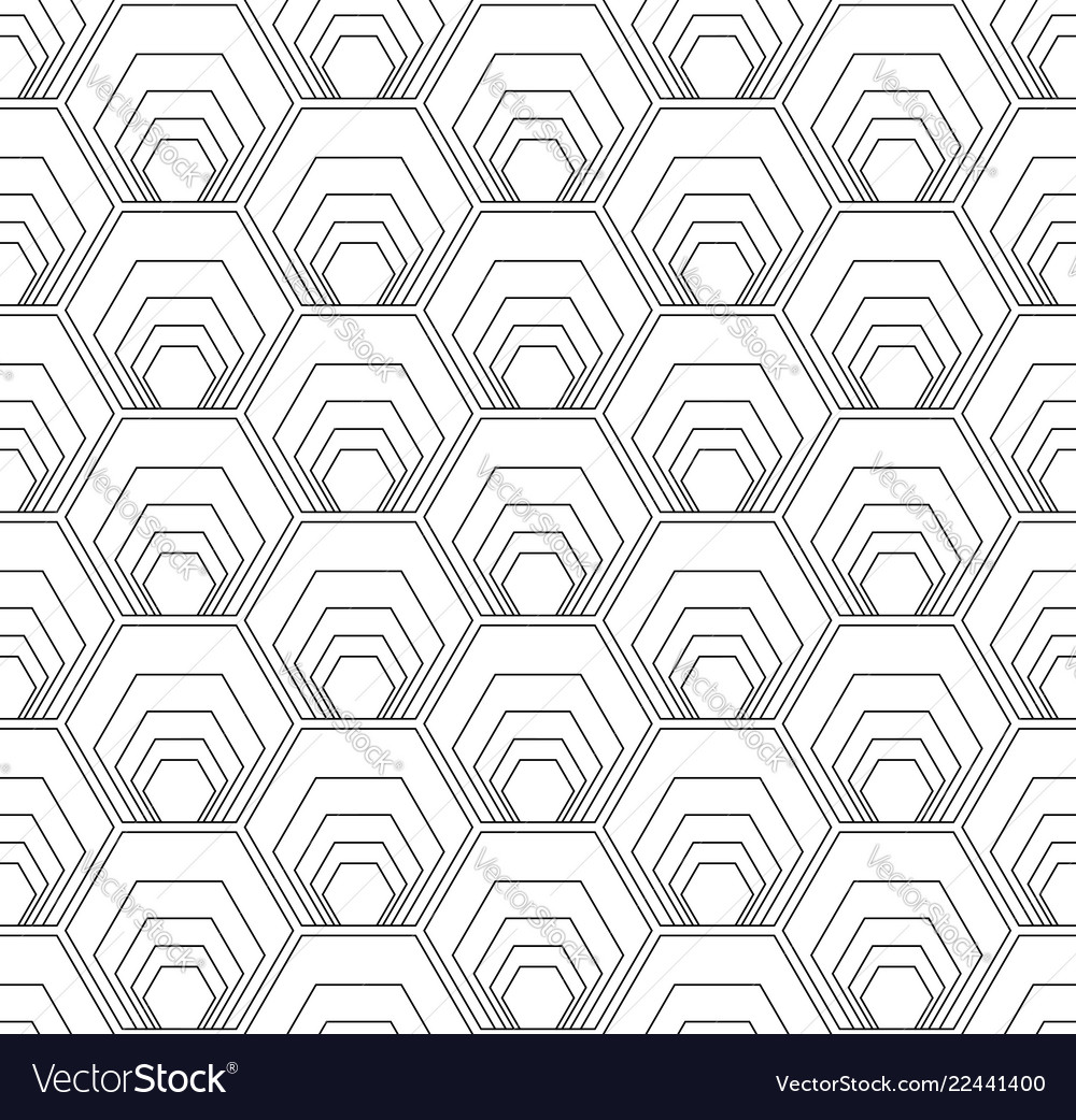 Seamless hexagons pattern Royalty Free Vector Image