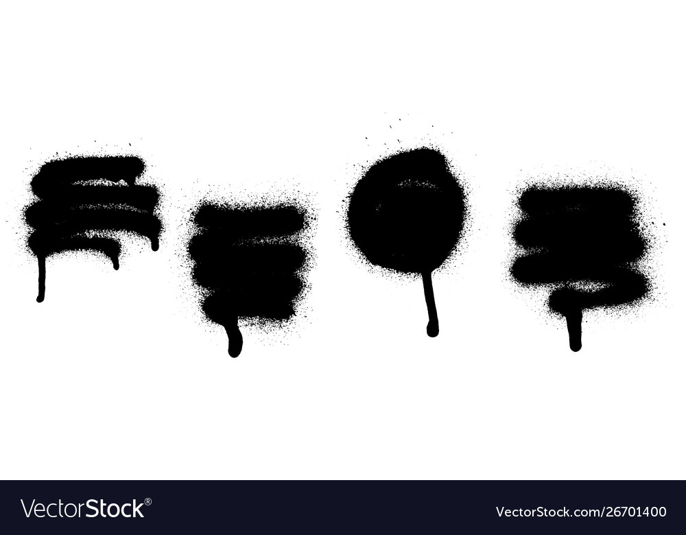 Set graffiti spray banner paint Royalty Free Vector Image