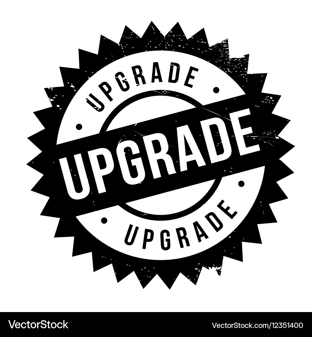Upgrade stamp rubber grunge Royalty Free Vector Image