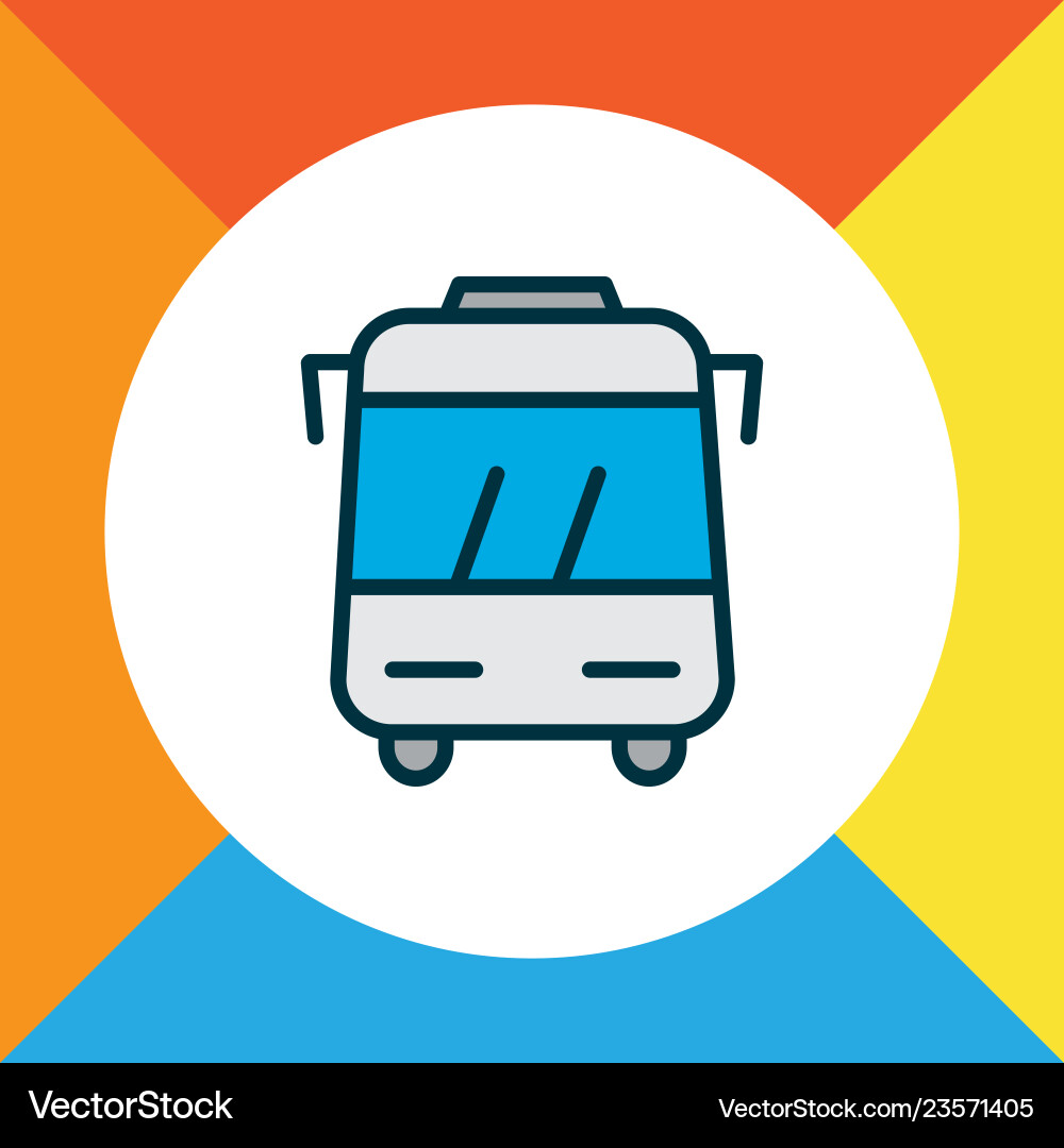 Bus icon colored line symbol premium quality Vector Image