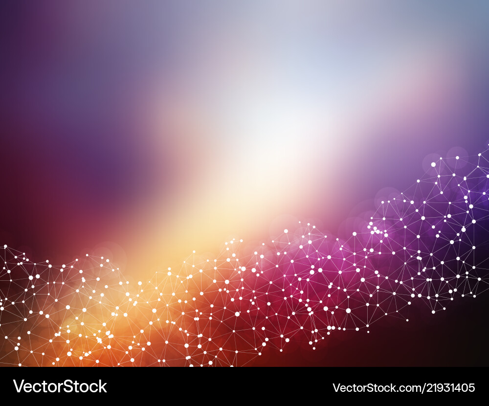 Connection geometric abstract color background Vector Image