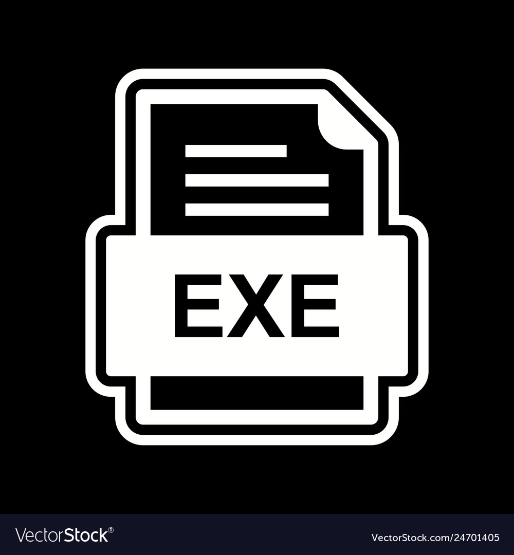 Exe file document icon Royalty Free Vector Image
