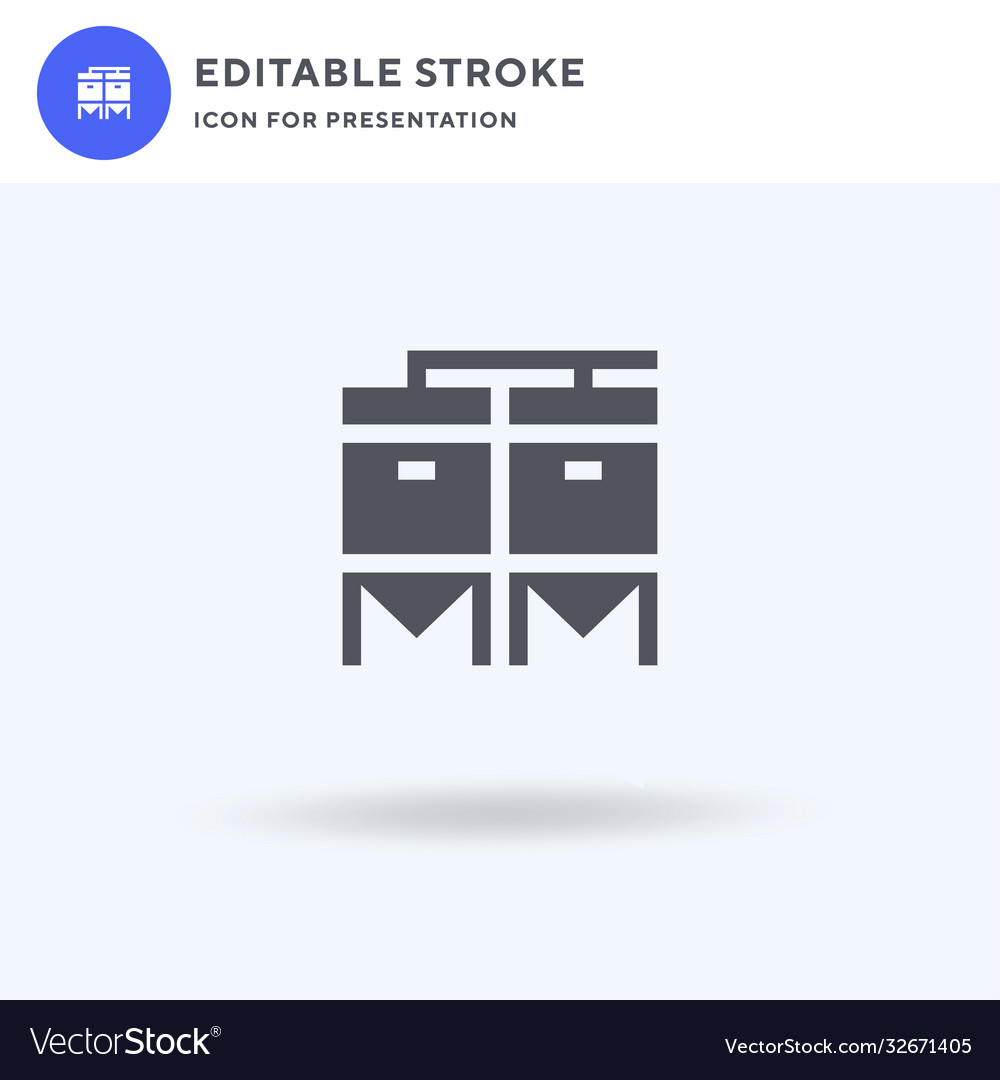 Fermentation icon filled flat sign solid Vector Image