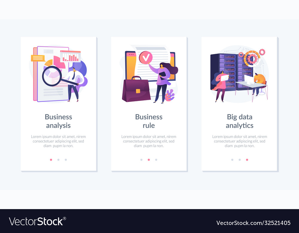 It business problems app interface template Vector Image