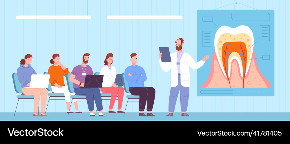 Medical school lecture getting doctorate Vector Image