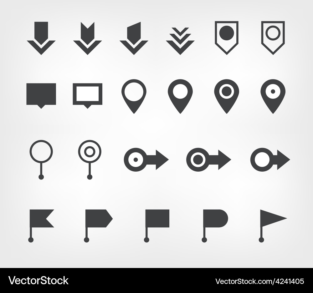 Set of navigation icons Royalty Free Vector Image