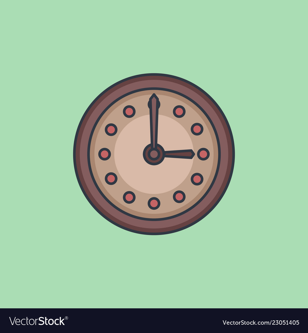 Simple clock Royalty Free Vector Image - VectorStock