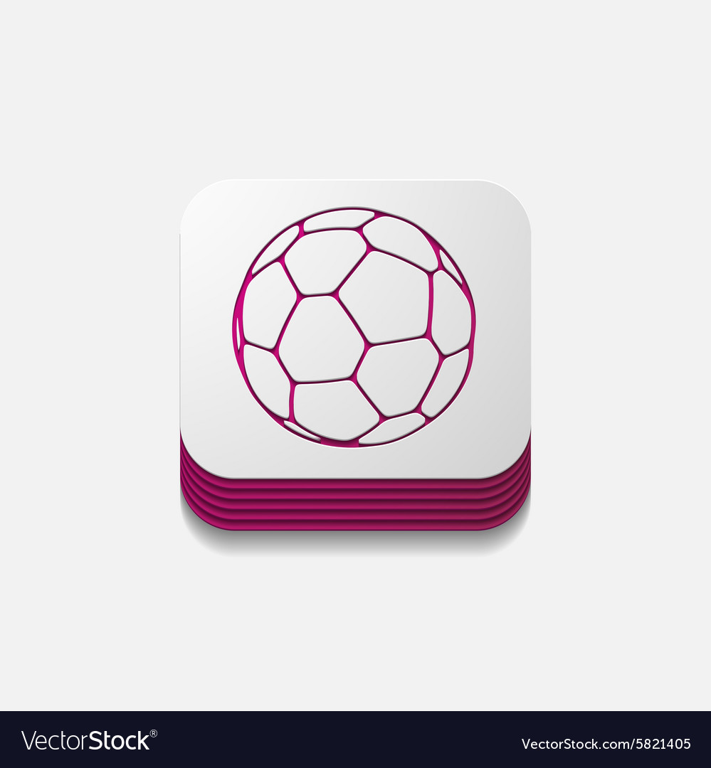 Square button ball Royalty Free Vector Image - VectorStock