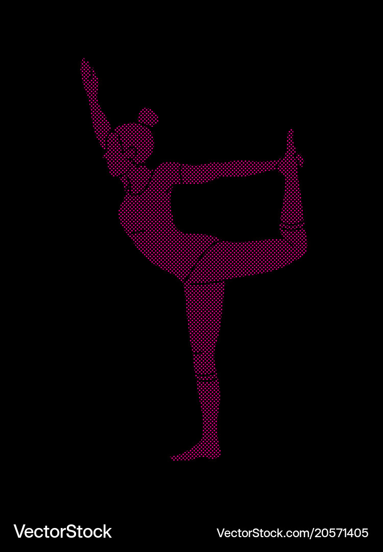 Yoga class a woman practice Royalty Free Vector Image