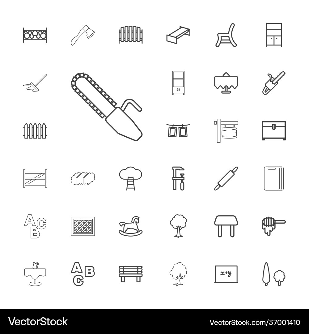 33 wood icons Royalty Free Vector Image - VectorStock