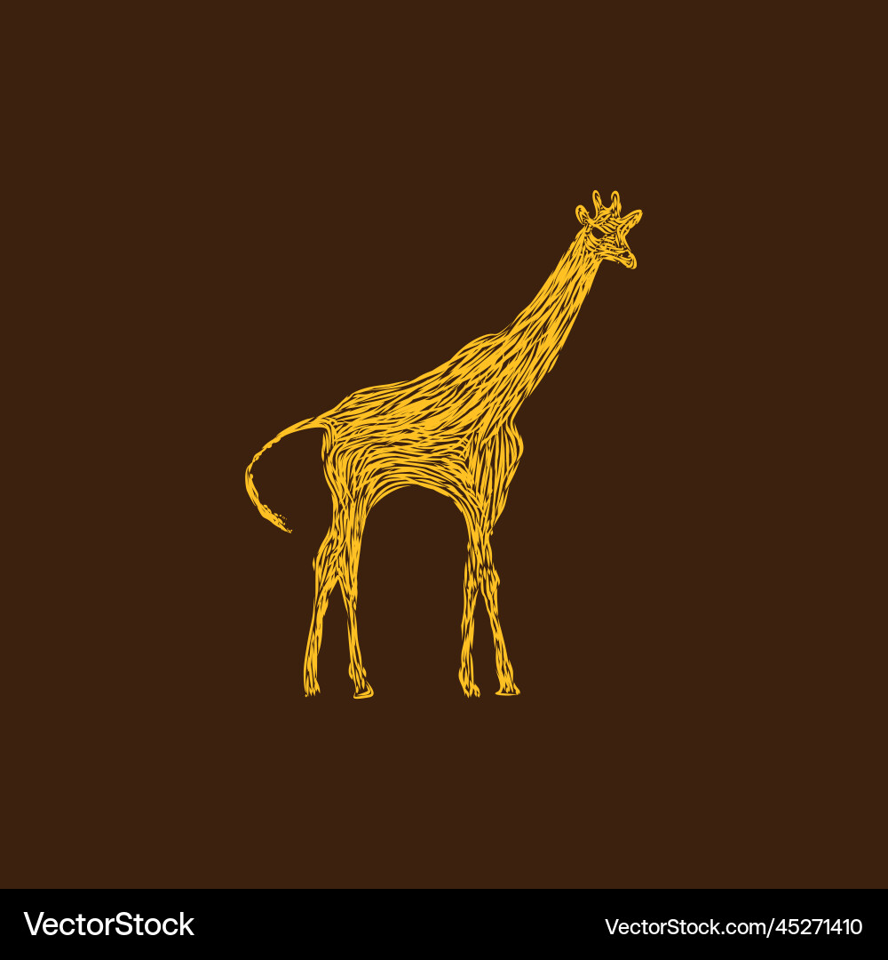 Animal giraffe art design Royalty Free Vector Image