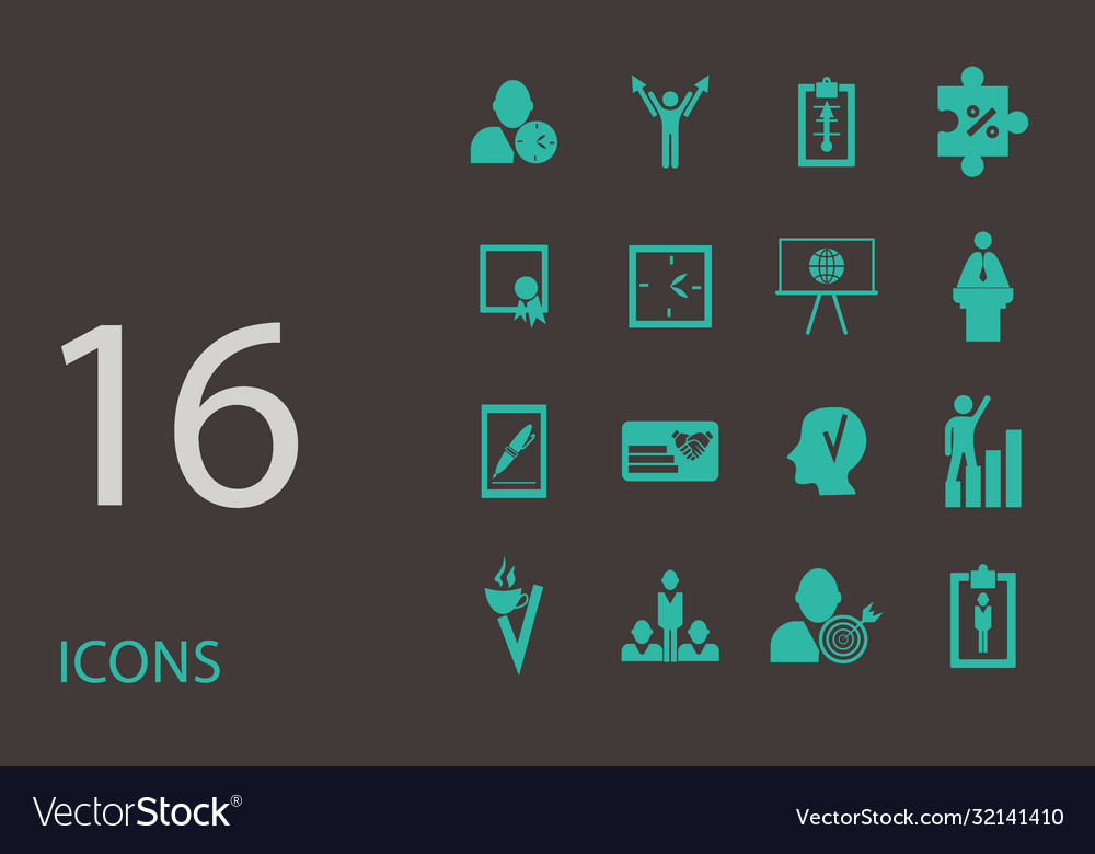 Assembly in flat style icons theme business Vector Image