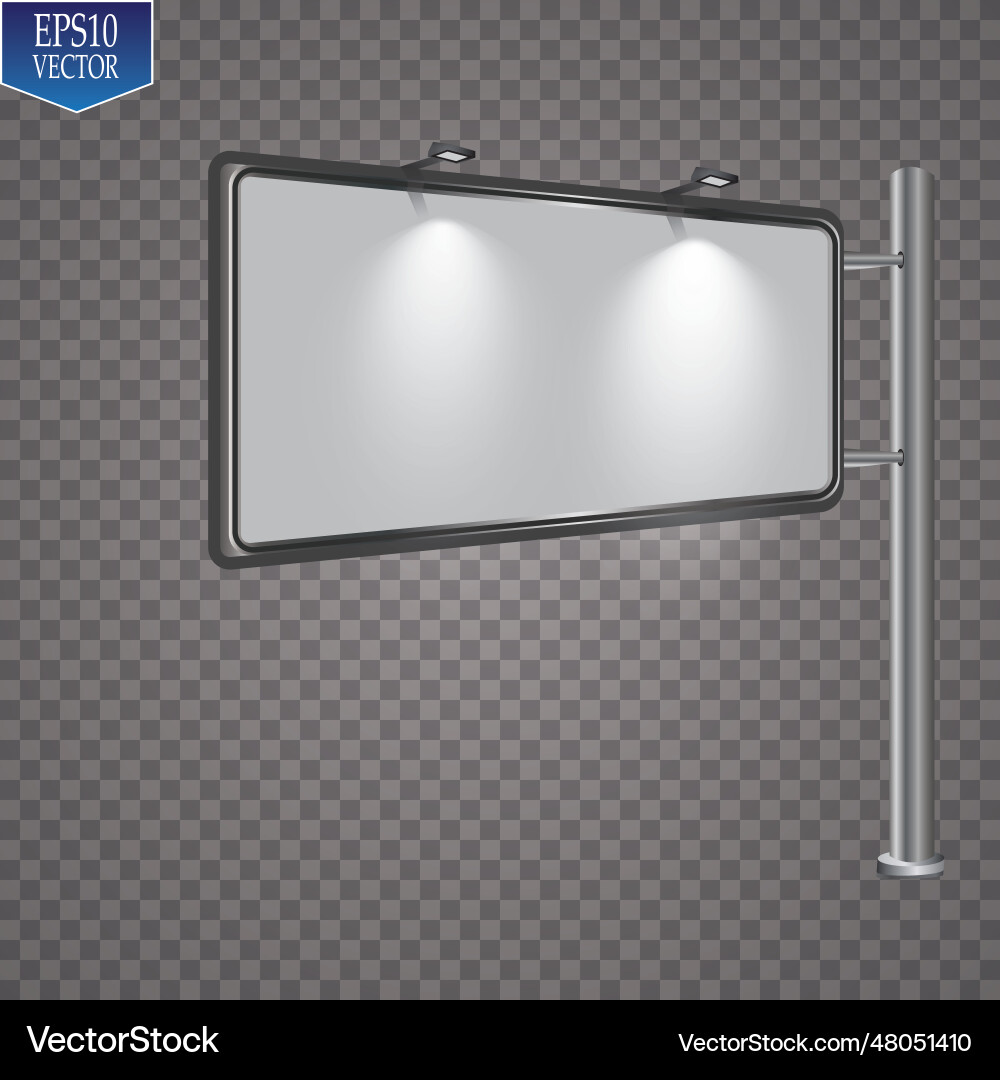 Billboard for your text isolated on a transparent Vector Image