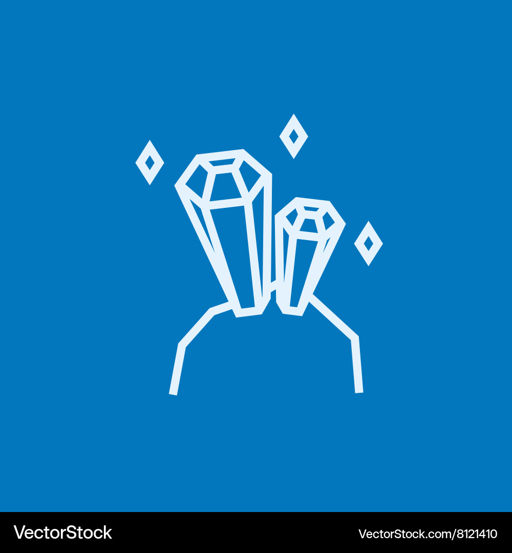 Gemstones line icon Royalty Free Vector Image - VectorStock