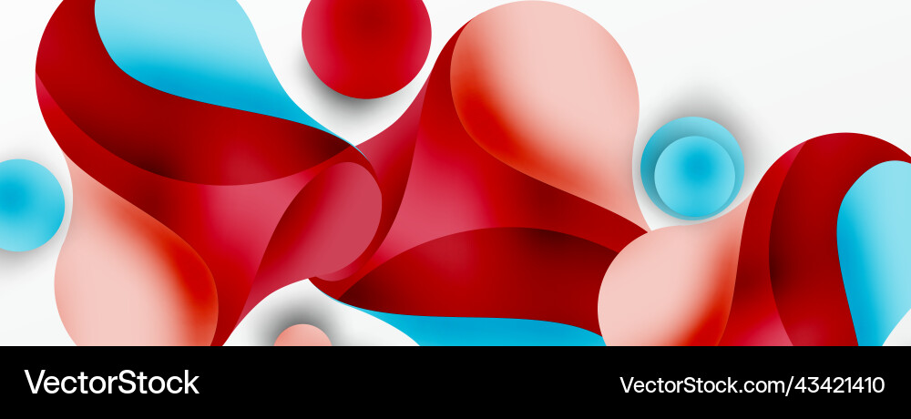 Geometric round shapes and circles abstract Vector Image