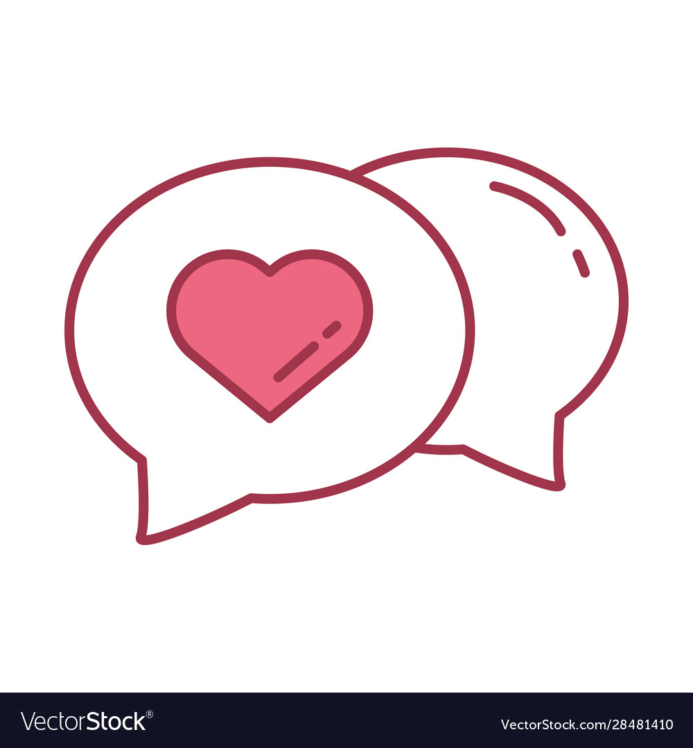 Happy valentines day speech bubble with heart icon