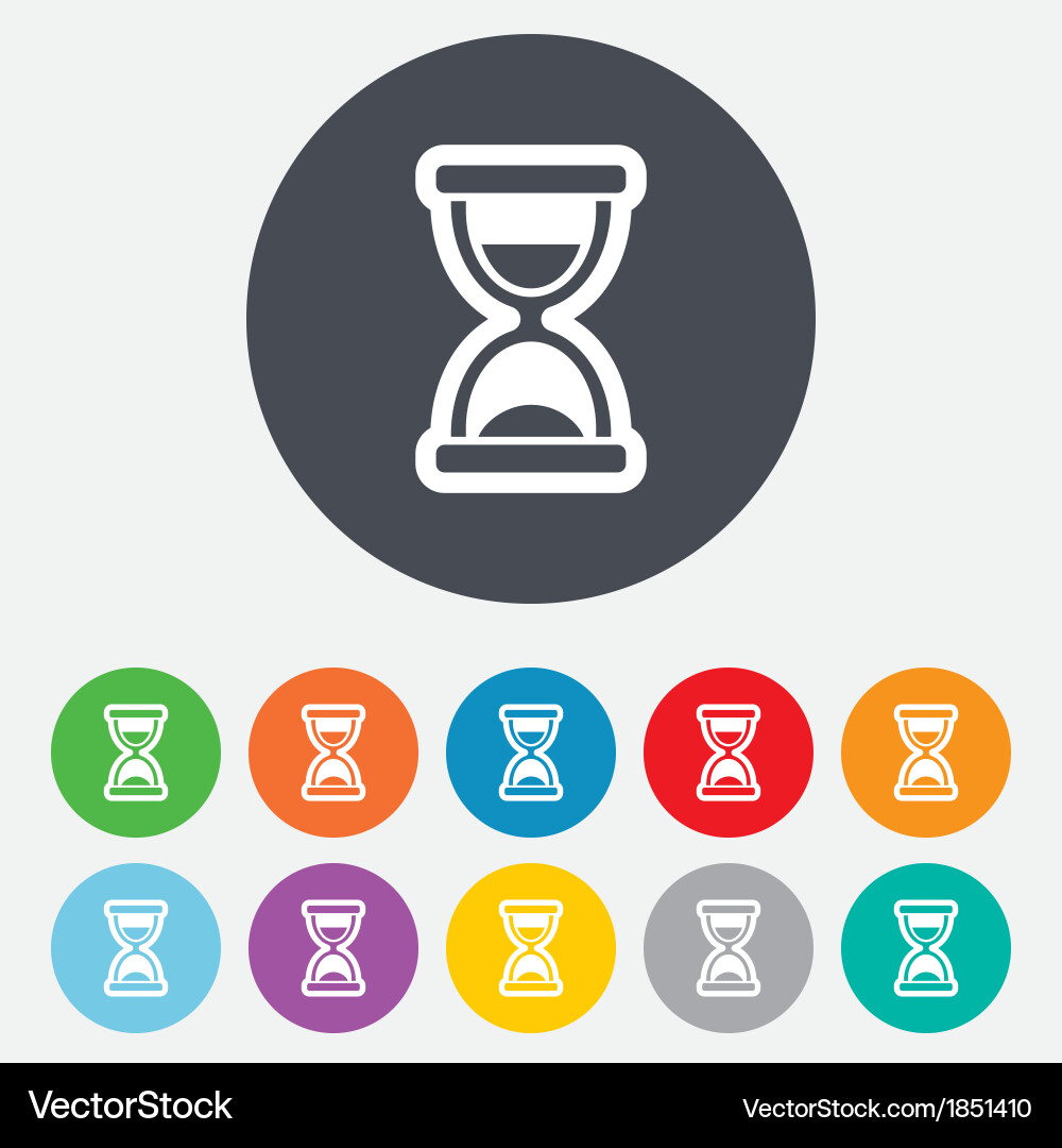 Hourglass sign icon sand timer symbol Royalty Free Vector