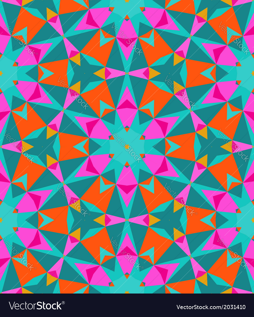 Multicolor geometric pattern in bright color Vector Image