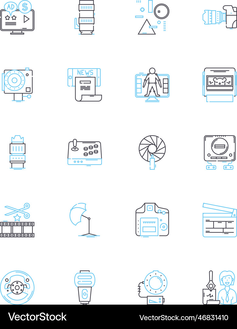 Online shopping linear icons set convenient Vector Image