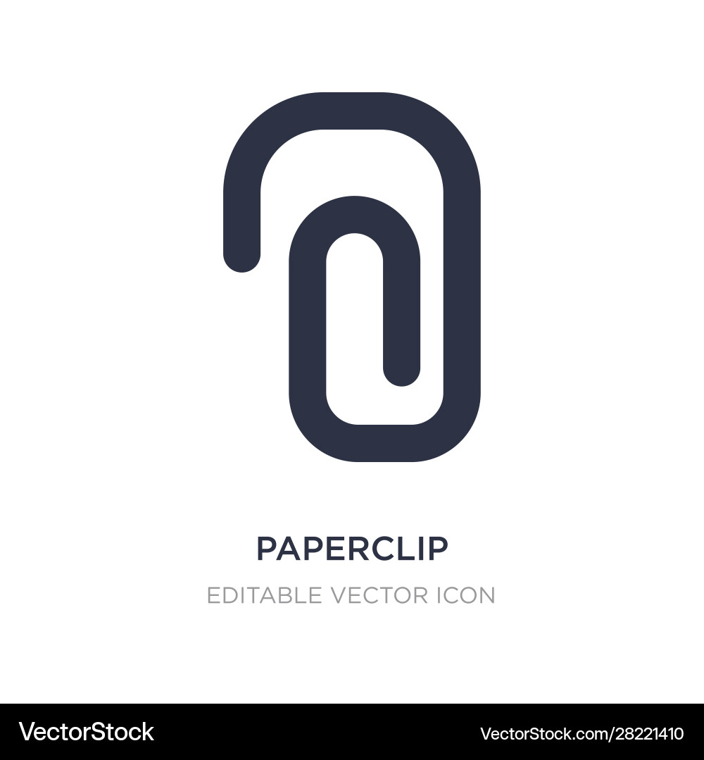 Paperclip attachment icon on white background Vector Image