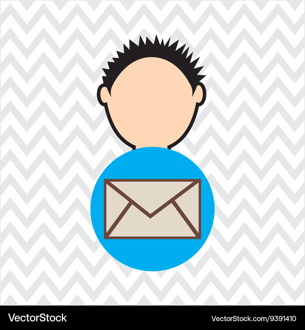 Person and letter design Royalty Free Vector Image