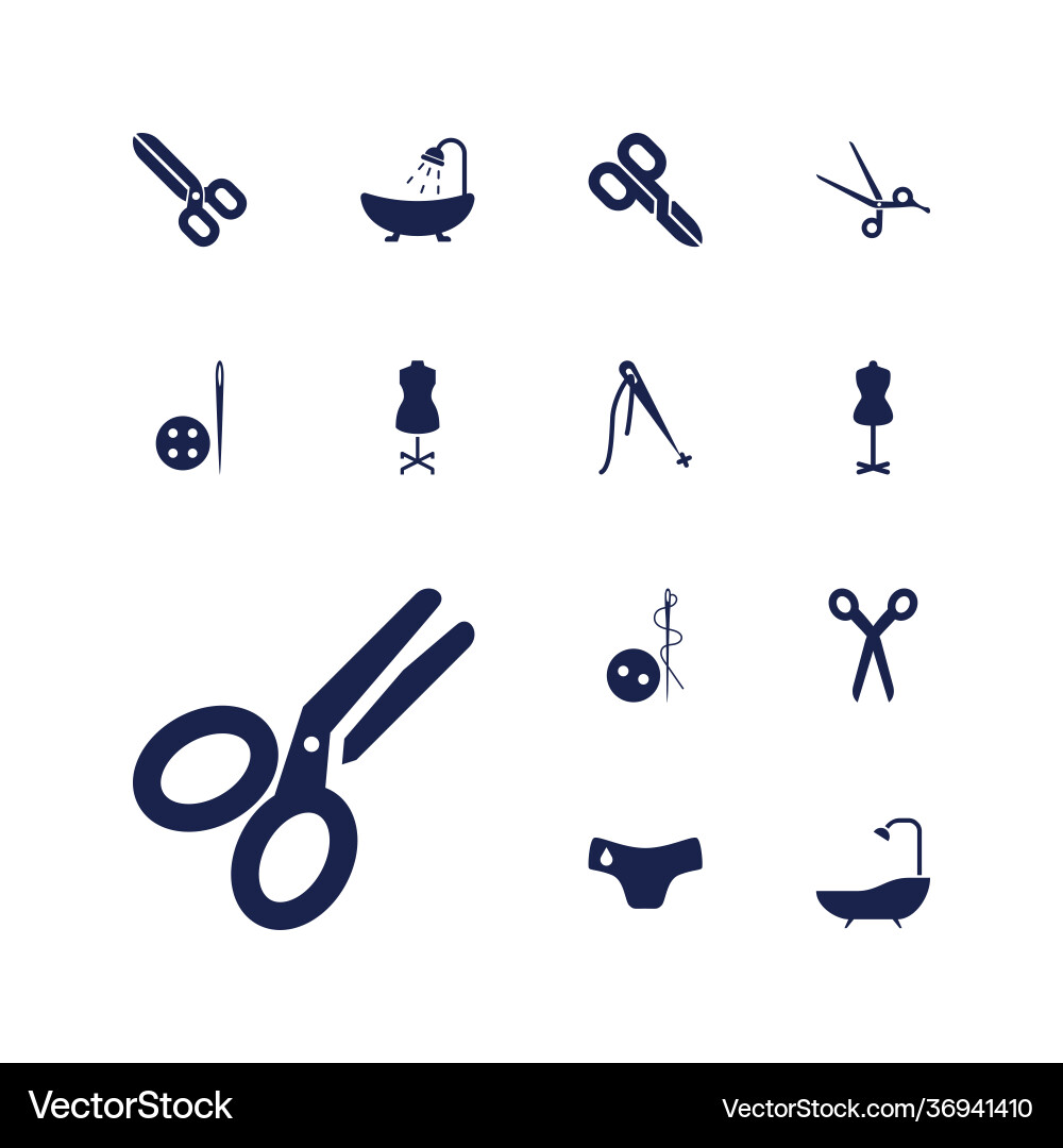 Tailor icons Royalty Free Vector Image - VectorStock