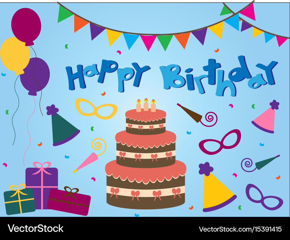 Birthday party decoration Royalty Free Vector Image