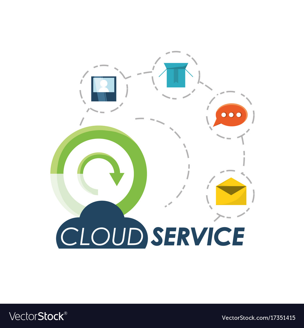 Cloud service design Royalty Free Vector Image