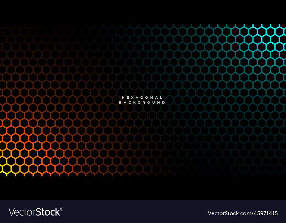 Dark and shiny hexagonal pattern background Vector Image