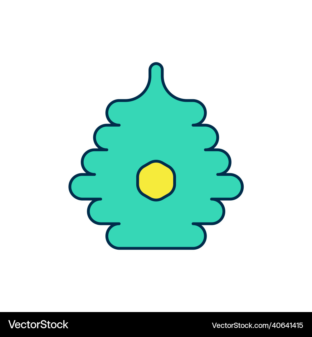 Filled outline hive for bees icon isolated Vector Image
