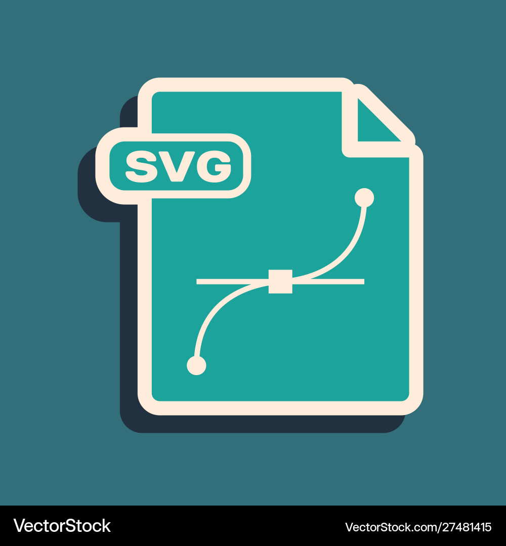 Green svg file document download svg button icon Vector Image