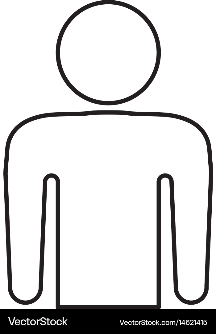 Human symbol pictograph Royalty Free Vector Image