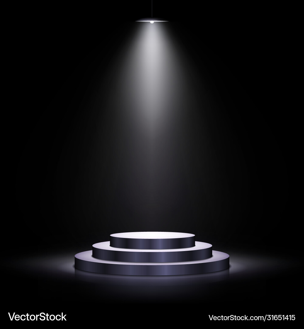 Podium with lighting scene for award Royalty Free Vector
