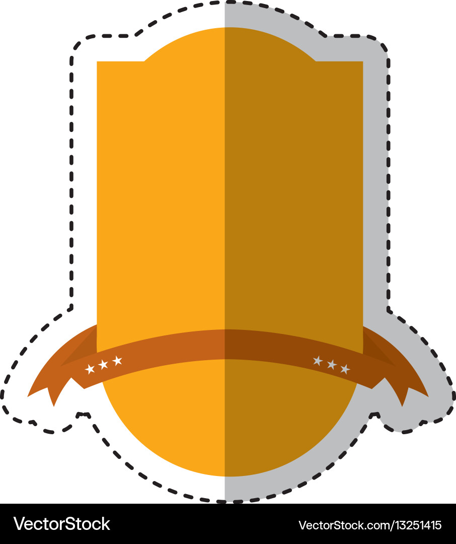 Ribbon emblem isolated icon Royalty Free Vector Image