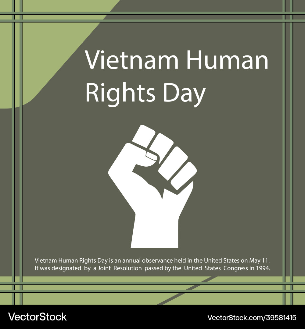 Vietnam human rights day Royalty Free Vector Image