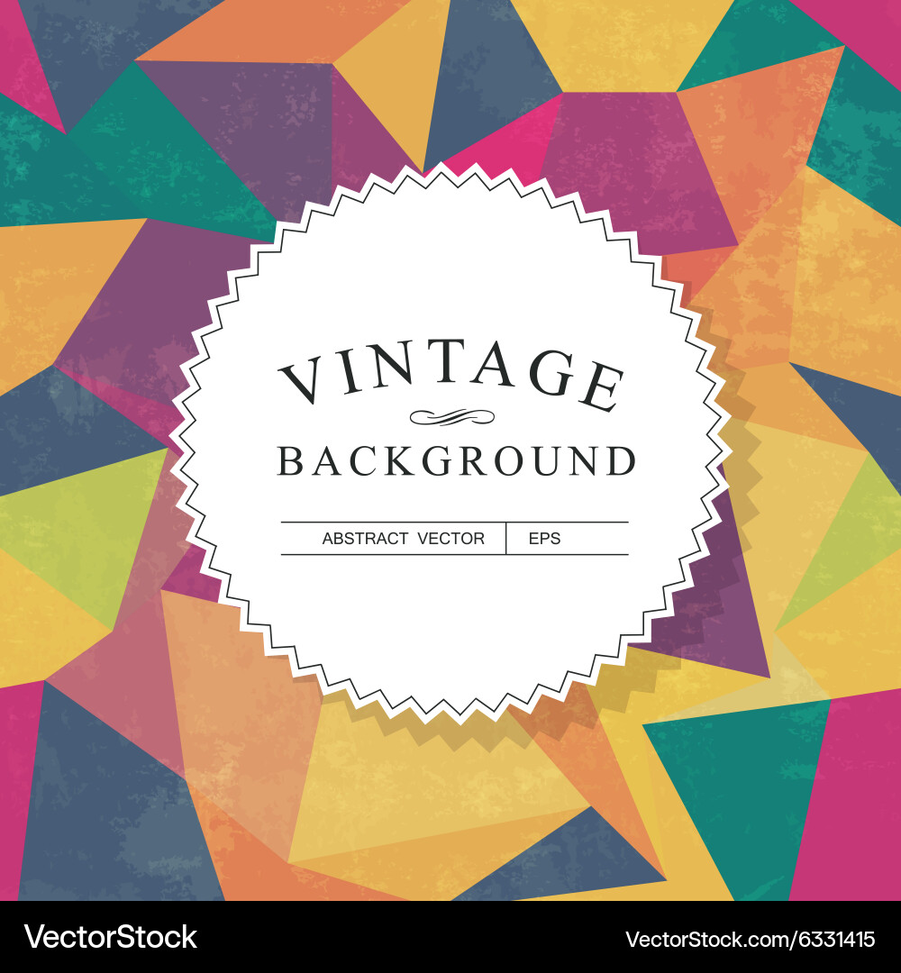 Vintage lettering template with aged background Vector Image
