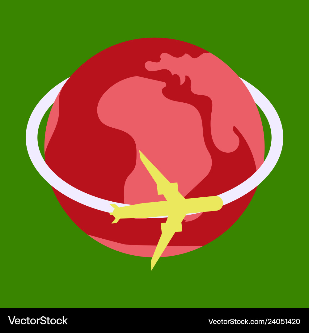 Aircraft world icon Royalty Free Vector Image - VectorStock