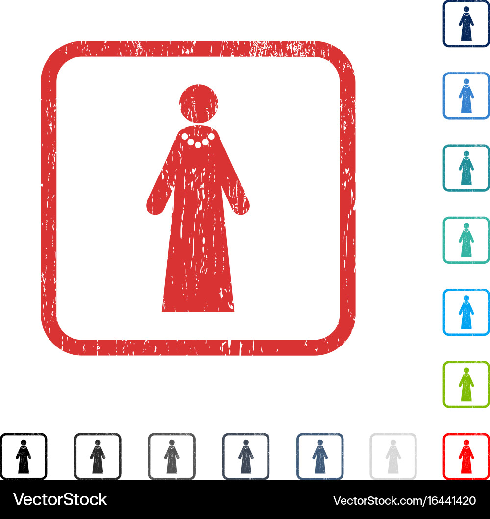 Bride icon rubber watermark Royalty Free Vector Image