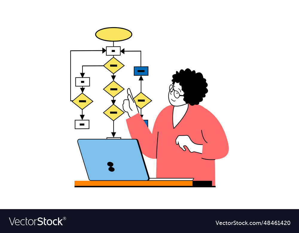 Education concept with people scene in flat web Vector Image