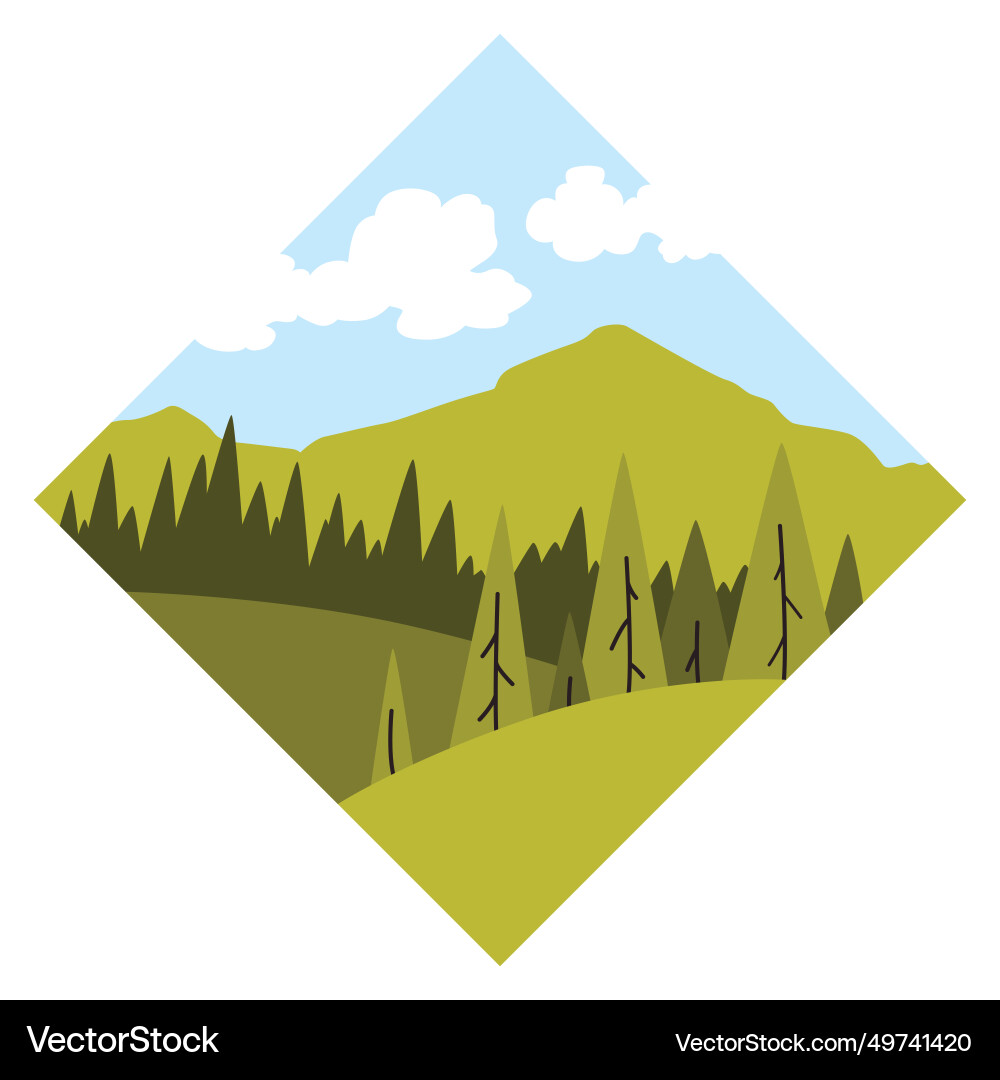 Green forest of national Royalty Free Vector Image