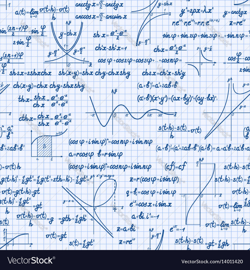 Mathematics Seamless Pattern Royalty Free Vector Image