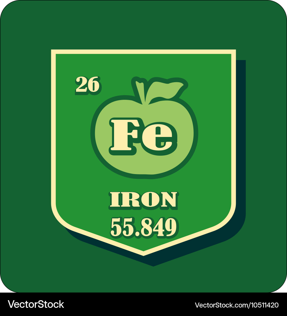 Nutrition facts apple iron Royalty Free Vector Image