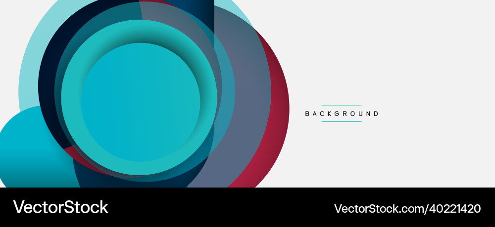 Round shapes circles minimal geometric Royalty Free Vector