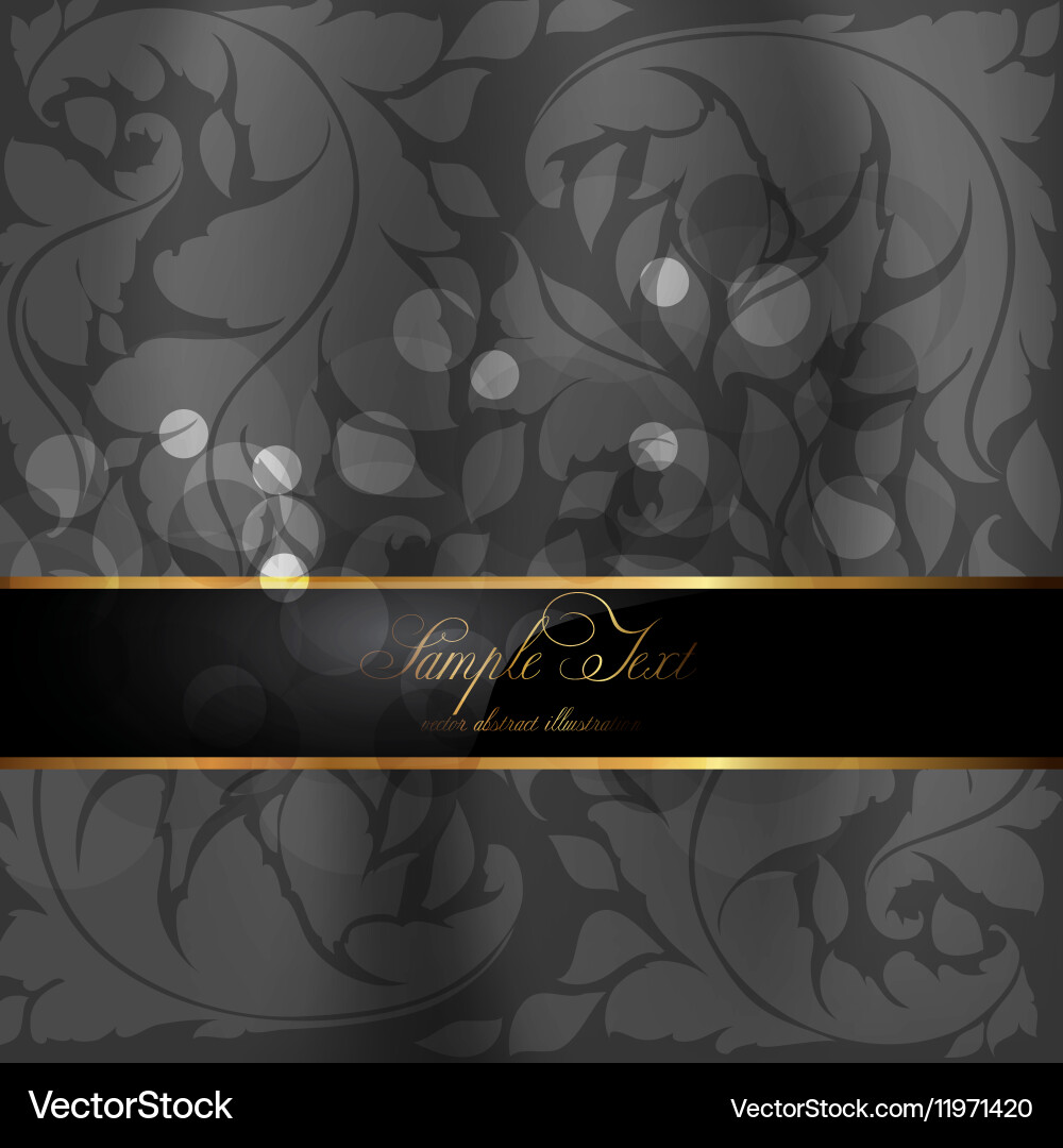 Seamless dark grey floral spring wallpaper Vector Image