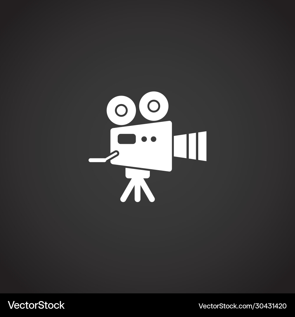Videography related icon on background for graphic