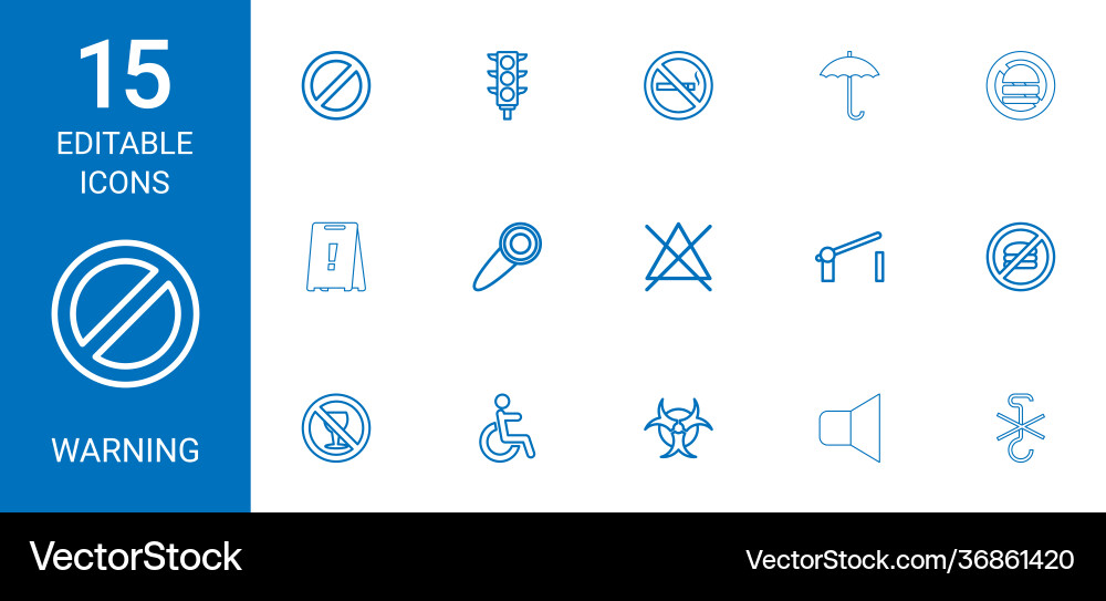 Warning icons Royalty Free Vector Image - VectorStock