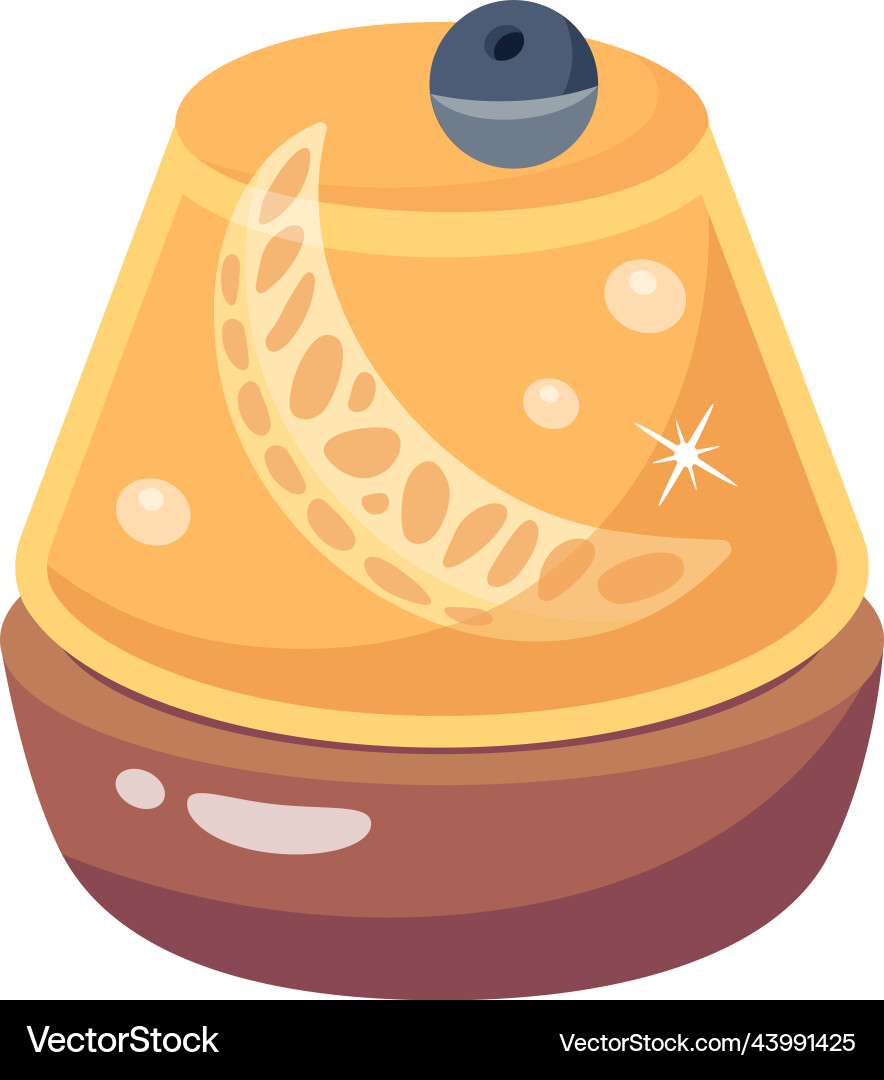 A medieval dessert flat icon of pudding Royalty Free Vector