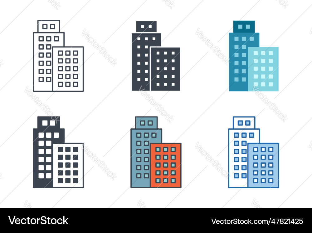 Building icon symbol template for graphic and web Vector Image