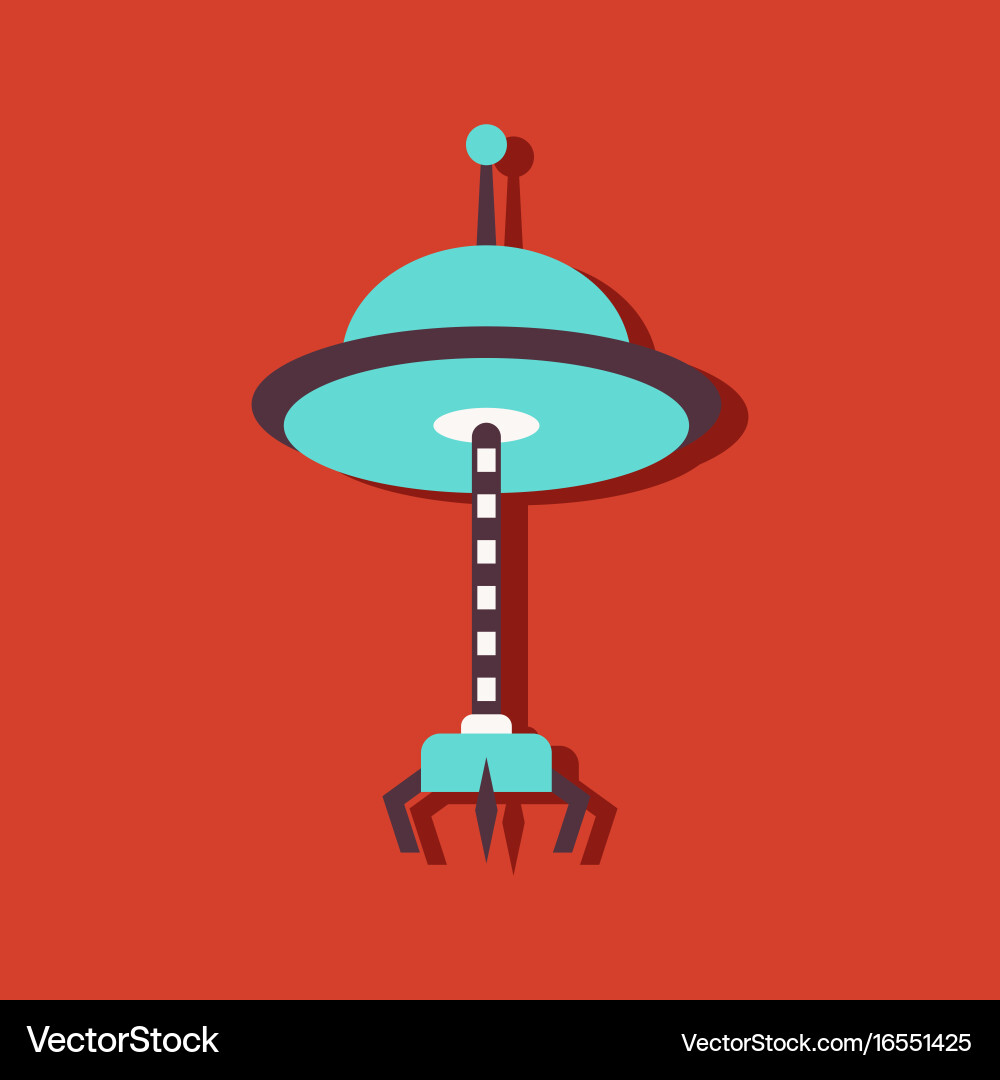 Flat icon design collection flying saucer Vector Image